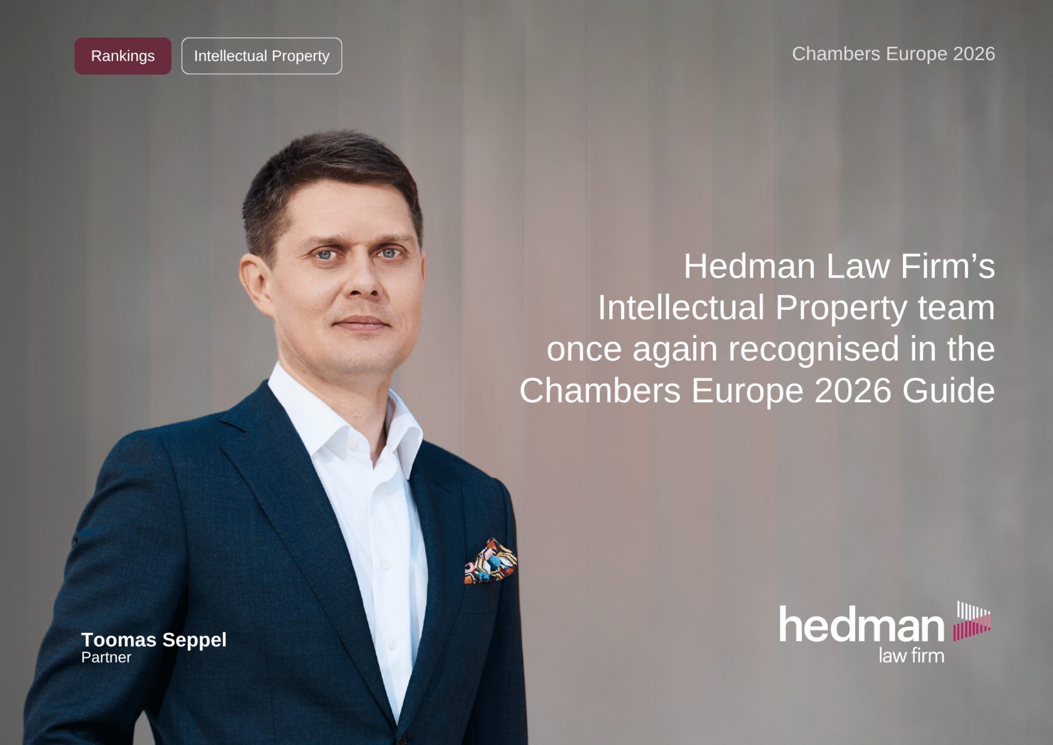 Hedman ranked in the Chambers Europe 2026 Guide - Hedman
